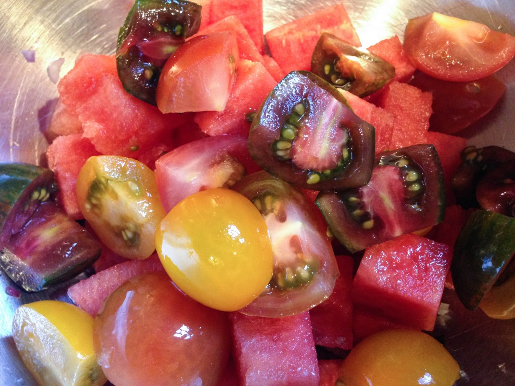 Watermelon Tomato Salad | At Home With Friends