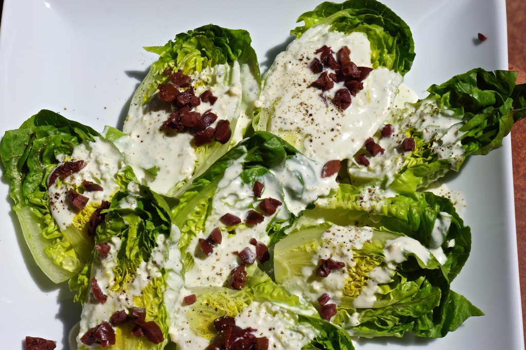 Baby Gem Lettuce with Homemade Blue Cheese Dressing | At Home With Friends
